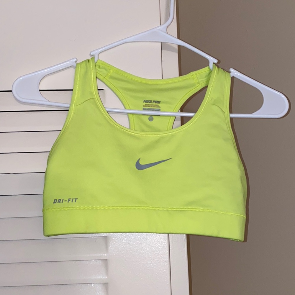 Neon Yellow/Green Nike Sports Bra - Gem